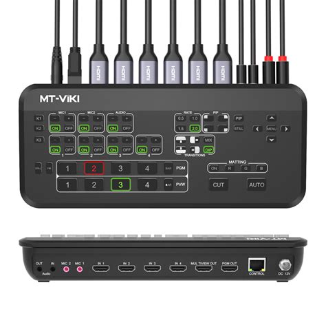Hdmi Live Stream Switcher With Multi View Preview Output And Audio Mixer Multi Cam Video Mixer