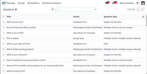 Odoo 17 Surveys Odoo V17 Enterprise Edition Book