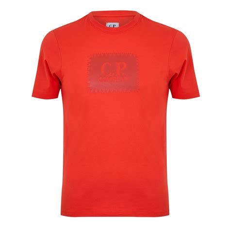 Cp Company Mens Block Logo Regular Fit T Shirt Regular Fit T