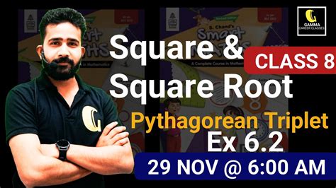 Pythagorean Triplet Square And Square Root Ex 62 Part 2 Class 8 Cbse Maths By Ashwani Sir Pythagorean Triplet Square And Square Root Ex 62 Part 2 Class 8 Cbse Maths By Ashwani Sir