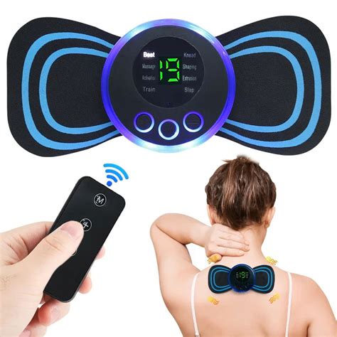 Lcd Display Ems Neck Massage Electric Massager Cervical Neck Back Patch