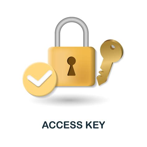 access key icon 3d illustration from security collection creative