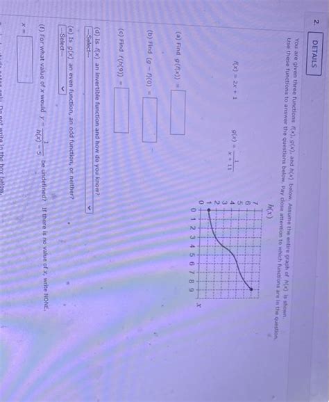 solved you are given three functions f x g x and h x
