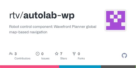 Github Rtvautolab Wp Robot Control Component Wavefront Planner Global Map Based Navigation