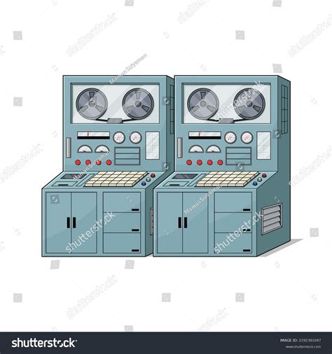 Mainframe Computer Old Vector Isolated On Stock Vector Royalty Free 2192381047 Shutterstock