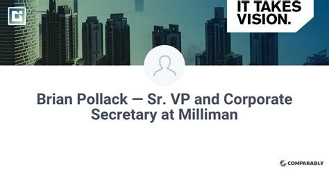 Brian Pollack — Sr Vp And Corporate Secretary At Milliman Comparably