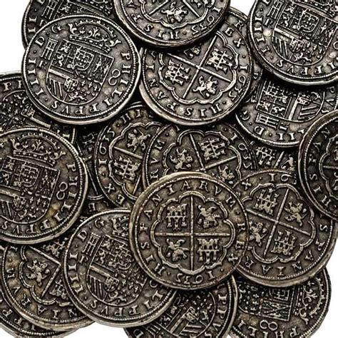 Silver Piece Of Eight Coins Pieces Of Eight Pirates