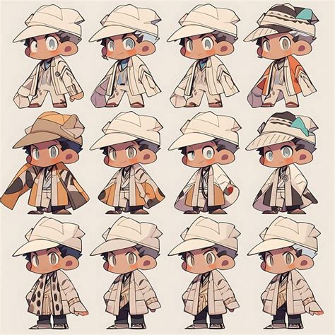 Premium Photo Sticker Of Male Grasshopper Chibi Kawaii African Safari Fashion Concept Concept