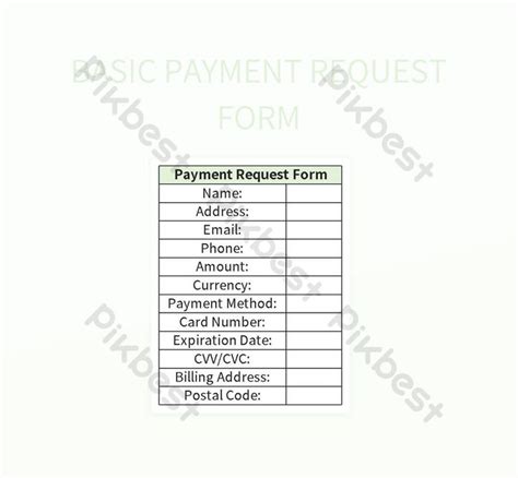 Creating An Effective Payment Request Form A Guide Excel Template