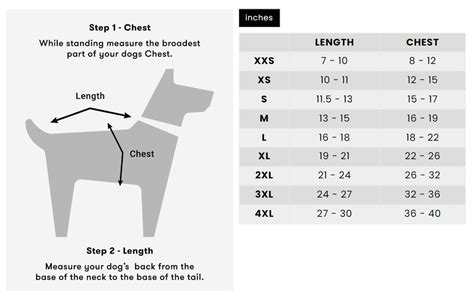 Silver Paw Apparel Size Chart The Small Dog Store
