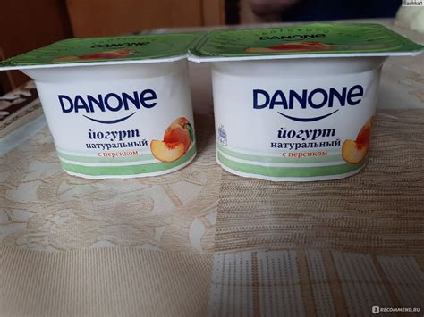 Йогурт Danone Данон с массовой долей жира 2,9% со вкусом персика ...
