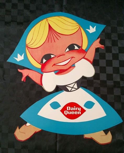 Vintage 1962 Dairy Queen Die Cut Poster Little Dutch Girl Dq Sign 23