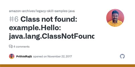 Class Not Found Example Hello Java Lang ClassNotFoundException Issue Amazon Archives