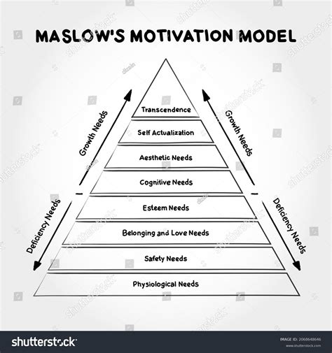 Maslows Hierarchy Needs Theory Human Motivation Stockvektor Royaltyfri Shutterstock
