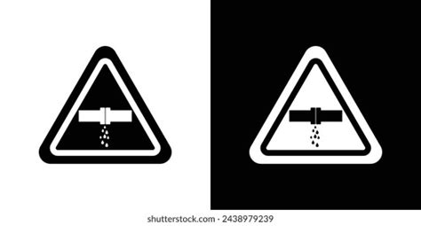 Leak Danger Warning Sign Caution Water Stock Vector Royalty Free