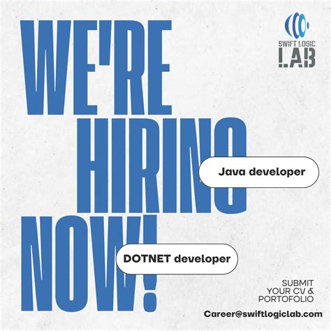 Swiftlogic Lab On Linkedin Javadeveloper Dotnetdeveloper Softwaredevelopment Techjobs