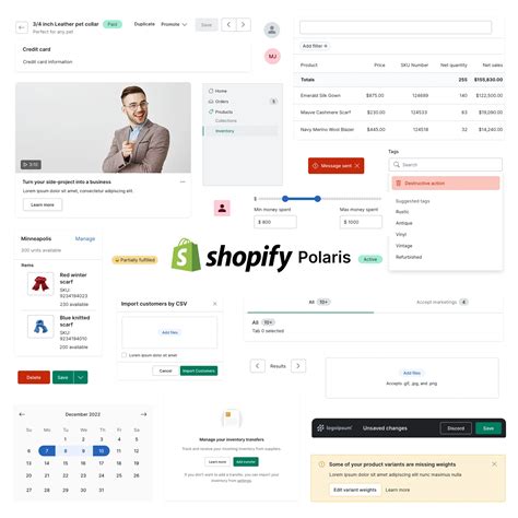 Wireframe Ui Kit For Shopify Polaris Mockflow