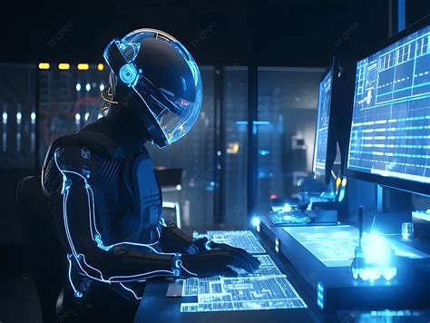 인공 지능 로봇 데이터 네트워크 컴퓨터 실 광고 배경 로봇 인공 지능 하이 테크 배경 일러스트 및 사진 무료 다운로드 Pngtree