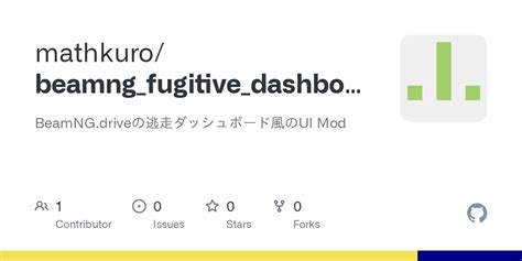 GitHub mathkuro beamng fugitive dashboard BeamNG driveの逃走ダッシュボード風のUI Mod