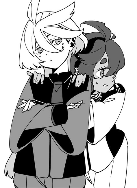 Suletta Mercury And Miorine Rembran Gundam And 1 More Drawn By Aoe