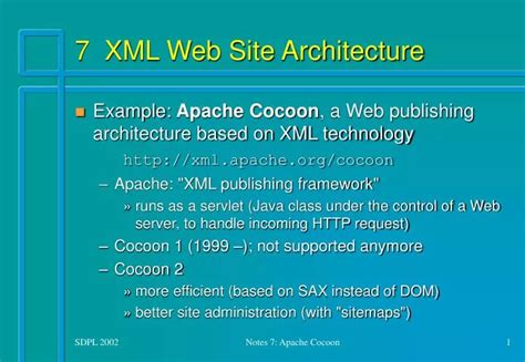 Ppt 7 Xml Web Site Architecture Powerpoint Presentation Free