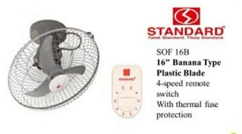 Standard 16 Ceiling Orbit Fan Banana Type Sof 16b Furniture And Home Living Lighting And Fans
