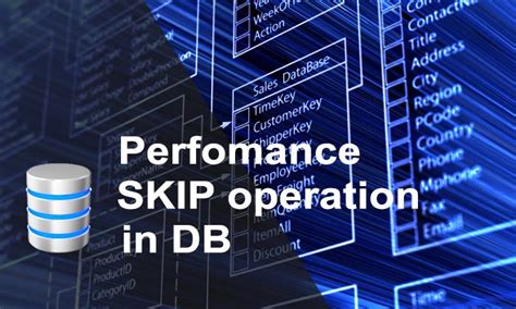 Performance Skip Operation In Db Skip Operation Is A Commonly Used