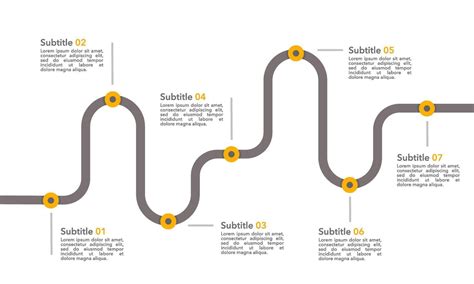 Infographic Roadmap Design Template Business Timeline Of 7 Important