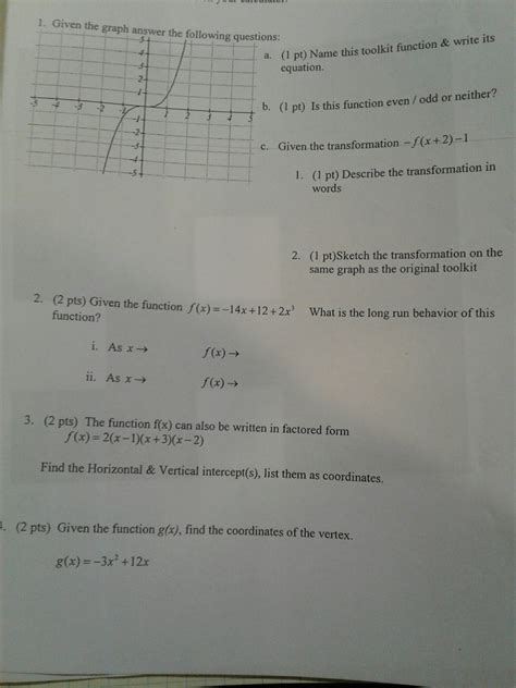 Solved Given The Graph Answer The Following Questions Chegg