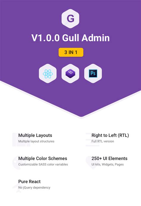 Gull React Bootstrap 5 Admin Dashboard Template Ethemepro