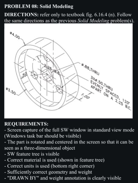 Create This 3d Object In Solidworks Show Every Step