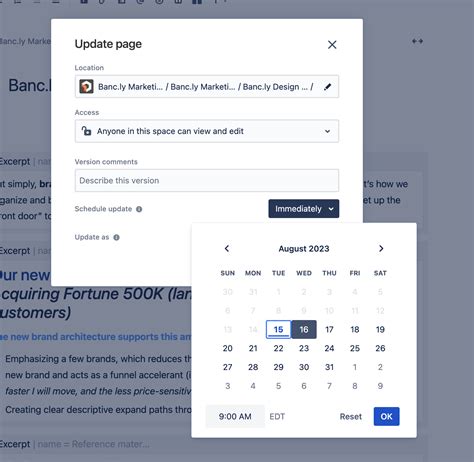 Draft Publish And Update A Page Confluence Cloud Atlassian Support