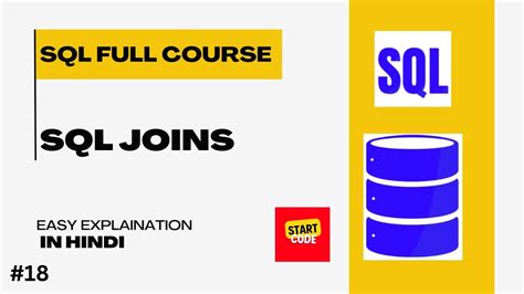 Sql Joins Part 18 Tutorial For Beginners Full Course In Hindi Youtube