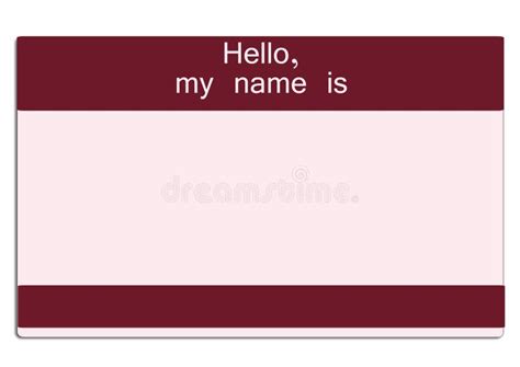 Hello My Name Is Stock Vector Illustration Of Sticker 1303381