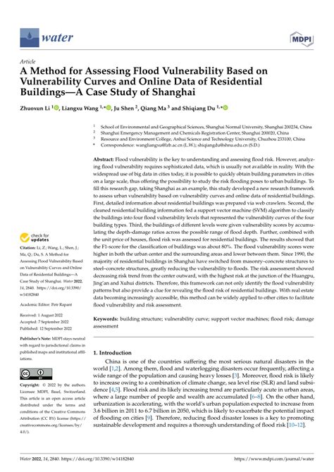 Pdf A Method For Assessing Flood Vulnerability Based On Vulnerability Curves And Online Data