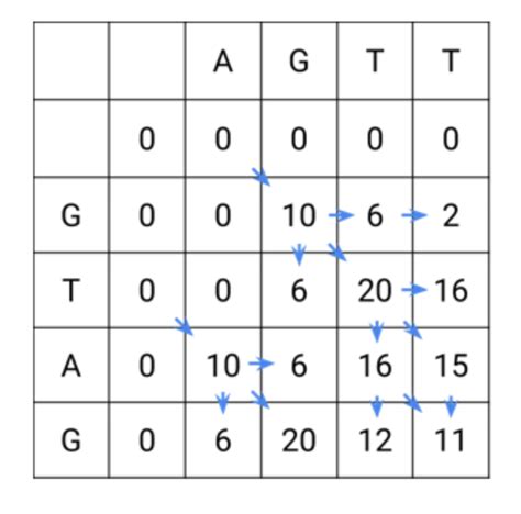 Given The Completed Dynamic Programming Matrix