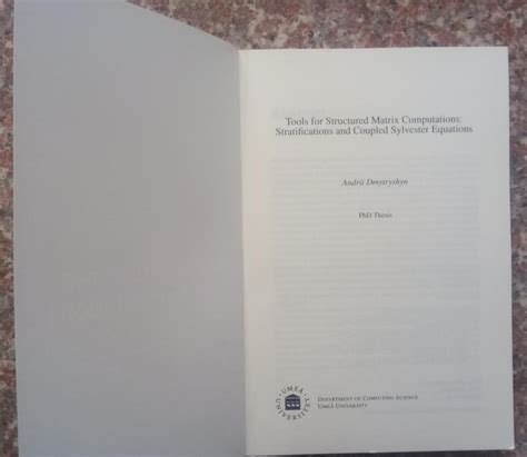 Книга Tools For Structured Matrix Computations Купити Bookstock маркетплейс