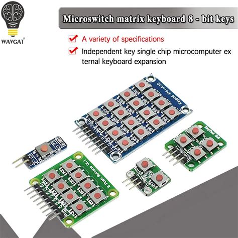 micro switch 1 2 2 2 2 4 4 4 matrix keyboard 8 bit button independent