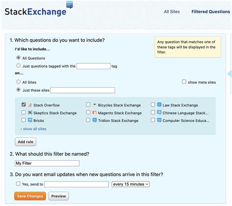 How To Configure Stackexchange So I See Only Hot Questions From Forums I Ve Subscribed To