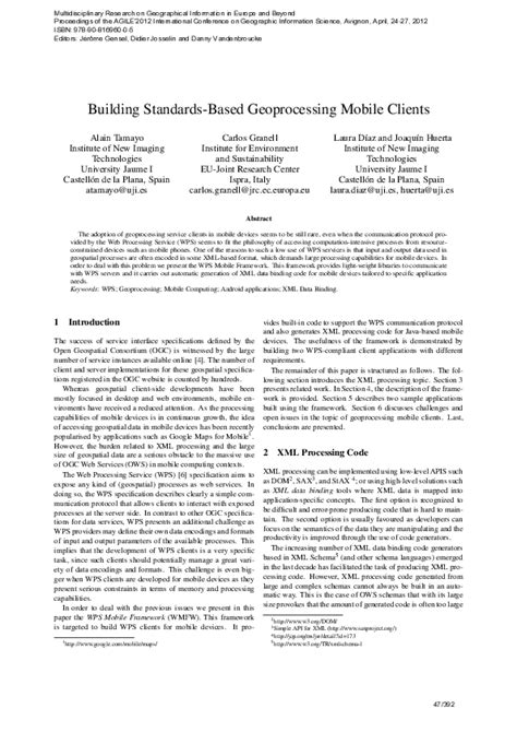 pdf building standards based geoprocessing mobile clients joaquín