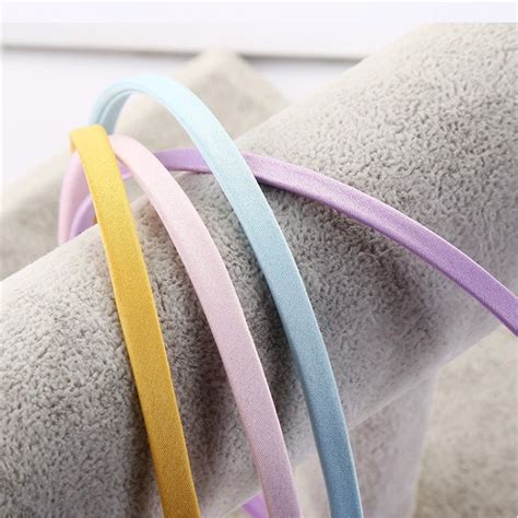 Badu Bg 10 бр 5 мм сатенени модни дамски ленти за глава Цветни обръчи за коса Лента за коса