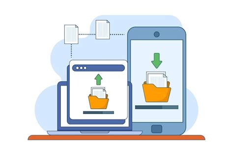 Premium Vector Vector Illustration About File Sharing Concept Or Data Transfer Or
