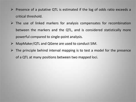 Qtl Mapping And Analysis Pptx Genetics Science
