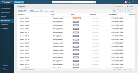 Exceptions Syncrofy Help
