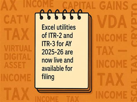 Itr 2 And Itr 3 Excel Utility Released By Income Tax Department Taxpayers With Capital Gains
