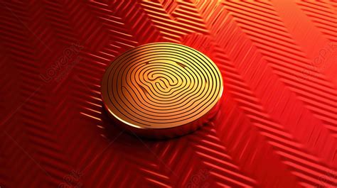 활기찬 소셜 미디어 아이콘 3d 렌더링 빨간 접시에 황금 지문 기호 아이 배경 3d 아이 배경 접시 아이콘 배경 이미지 Hd 아이 3d 아이 접시 아이콘 배경