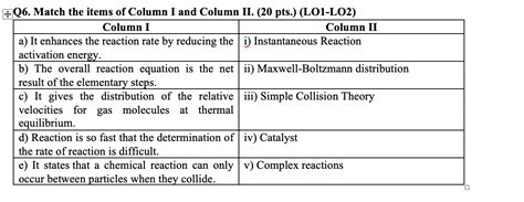 [solved] q6 match the items of column i and column ii 20