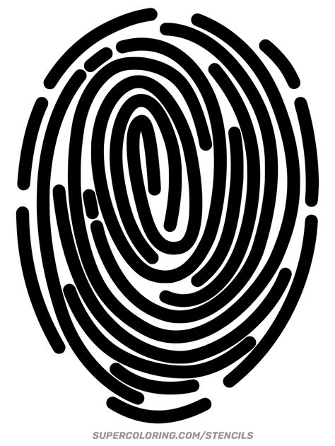 fingerprint stencil free printable papercraft templates