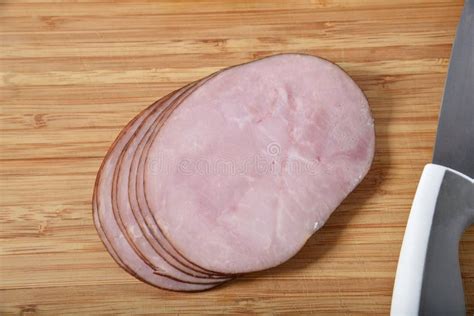 Thin Sliced Ham Stock Image Image Of Cutting Kitchen 106983045