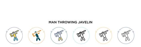 Man Throwing Javelin Vector Images Over 230